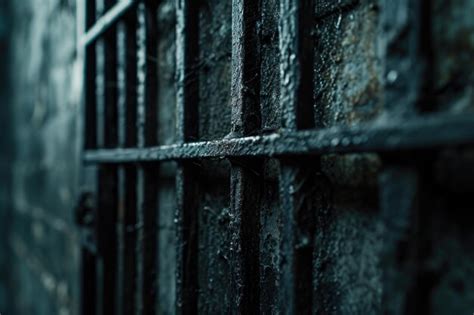 Premium Photo Close Up Of A Jail Cell Door Suitable For Crime Or