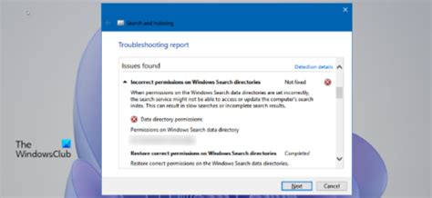 Incorrect Permissions On Windows Search Directories In Windows 11
