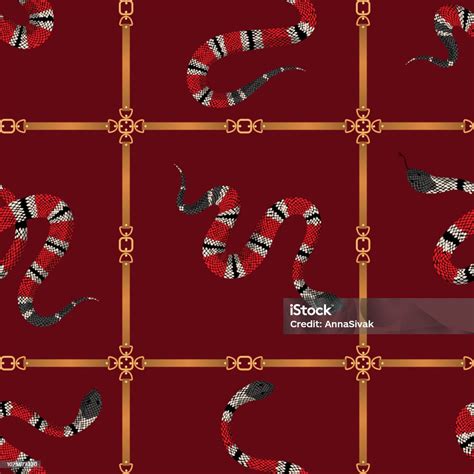 벨트와 열 대 뱀이 유행 완벽 한 패턴입니다 패션 가죽 띠와 뱀 직물 섬유 벽지에 대 한 배경 벡터 일러스트 레이 션 0명에 대한 스톡 벡터 아트 및 기타 이미지 Istock