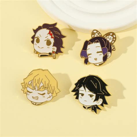 Demon Slayer Zenitsu Chibi Head Enamel Pin Distinct Enamel Pins