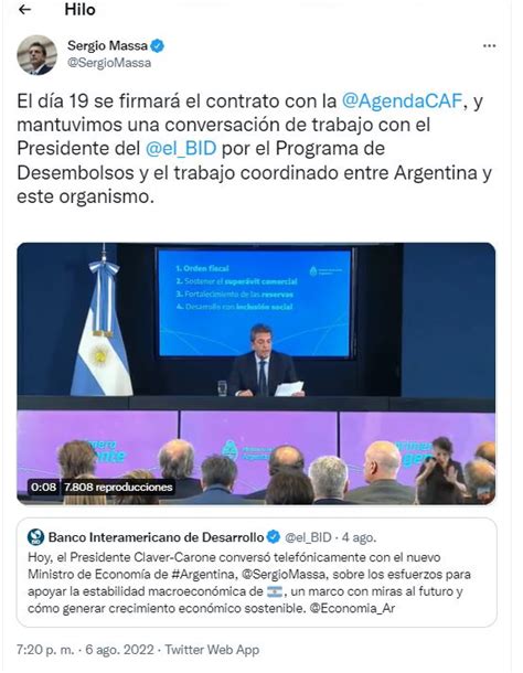 Sergio Massa Dio Precisiones Sobre Su Hoja De Ruta Para El Ordenamiento