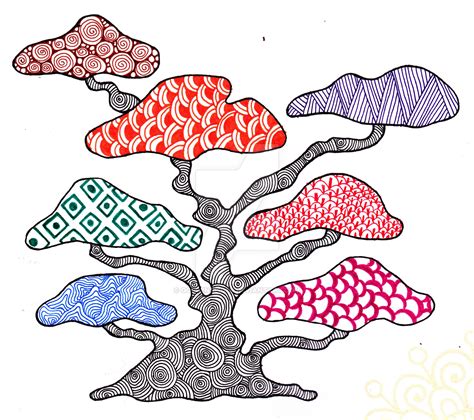 Art Of Zentangle 12 Tangle Tree By Goldenspider On Deviantart