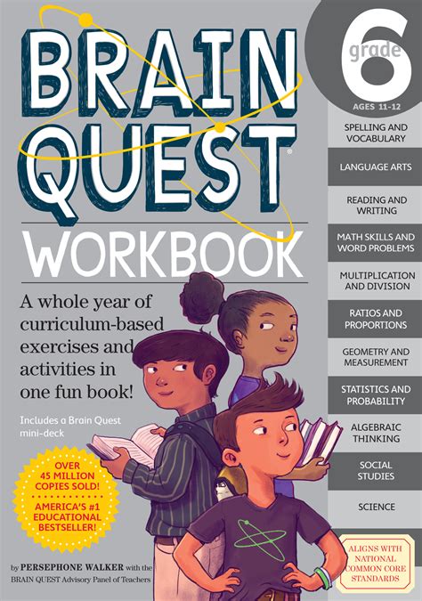 Brain Quest Workbook Grade 6 Workman Publishing Blue Turtle Toys