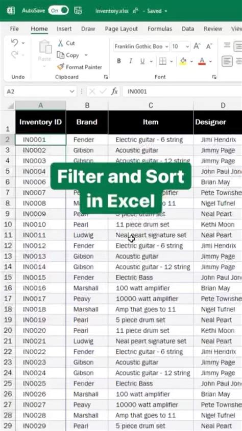 Mtholfsen On Instagram Tips For Filter And Sort In Excel Very Handy