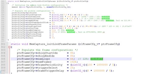 Awr1642boost The Tx Chirp Configuration Test Ok On Memcapture But