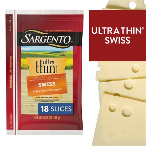Publix Sargento Ultra Thin® Sliced Swiss Natural Cheese Same Day