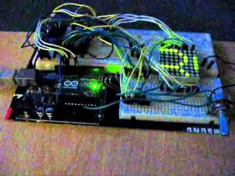 Arduino 8x8 LED Matrix Scrolling Alphabet