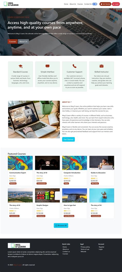 Mega E Learn E Learning Php Script By Uchechuka Codester