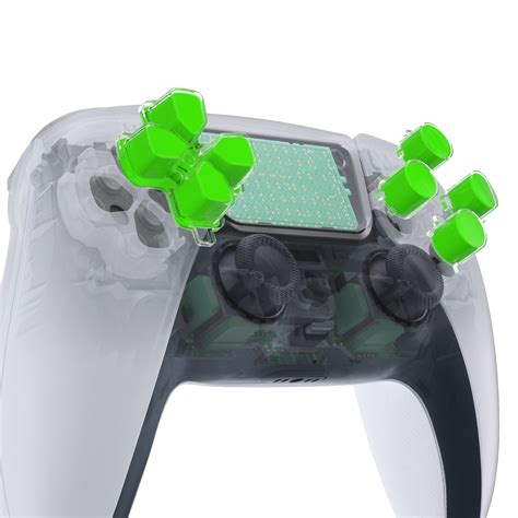 Two Tone Lime Green And Clear Replacement Custom No Letter Imprint Dpad