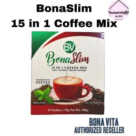 Bonavita Bonaslim Coffee 15 In 1 1 Box 10 Sachets Shopee Philippines