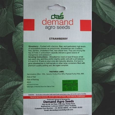 Buy Demand Agro Strawberry Seeds Rs70 Sale Online India