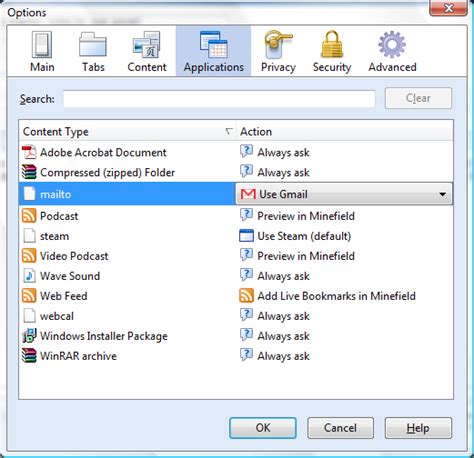 Firefox Set Mailto Links To Use Gmail Web Browser Discussion