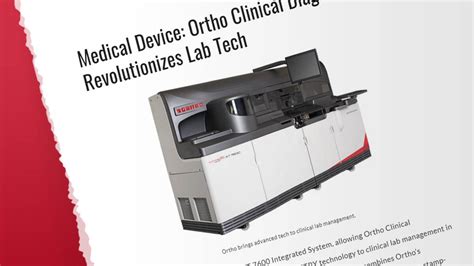 Ortho Clinical Diagnostics Revolutionizes Lab Tech Quidelortho