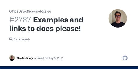 examples and links to docs please · issue 2787 · officedev office js