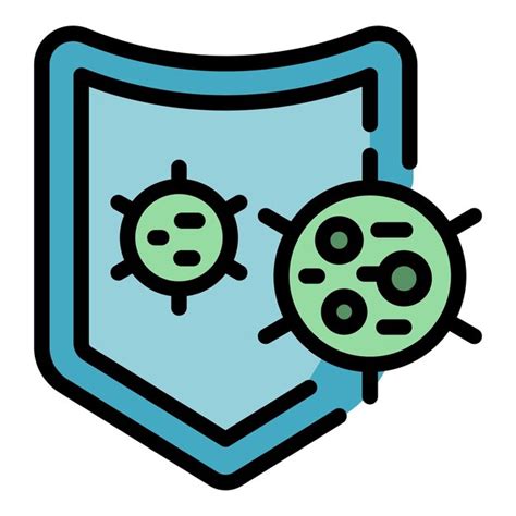 Premium Vector Shield Virus Icon Outline Shield Virus Vector Icon For Web Design Isolated On