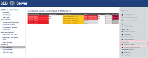 Exam Monitoring — Seb Server Documentation