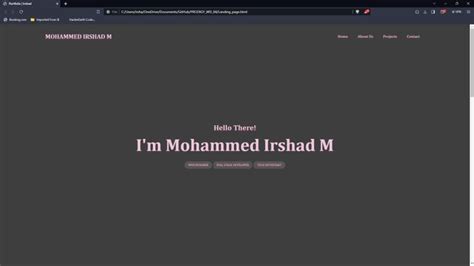 Mohammed Irshad M On Linkedin Webdevelopment Internshipjourney