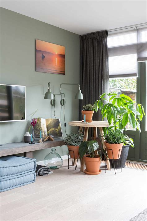 Kleur In De Woonkamer Ga Net Als Fietje Voor Groen Vtwonen Groen