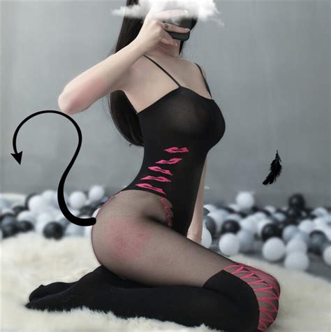 Ecatme Sexy Lingerie Underwear Stockings Jumpsuit Tease Passionate Sex Suit Perspective Ecatme