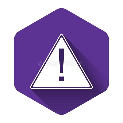 Signo De Exclamación Blanco En Icono De Círculo Aislado En Fondo Azul