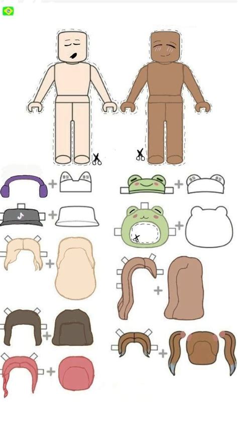 Robloxkit Roupas De Boneca De Papel Roupas De Papel Modelo De