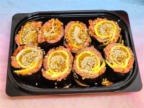 간단 김밥 야외도시락 재료 지단 볶음김치김밥 어묵 김밥 말기 네이버 블로그