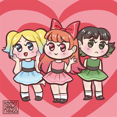 Kooky Draws Things On Twitter Brain Worms Said Draw Powerpuff Girls