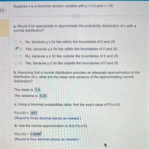 Solved Suppose X Is A Binomial Random Variable With P 0 3 Chegg