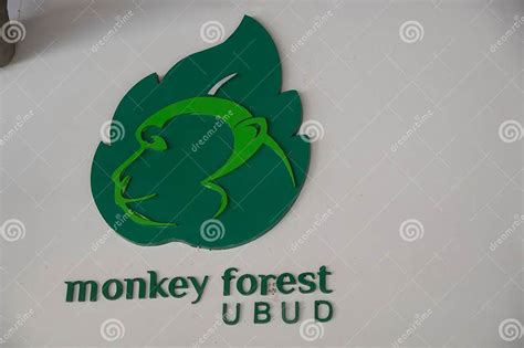 Bali Indonesia 2 De Septiembre De 2022 El Logo Del Bosque De Monos En