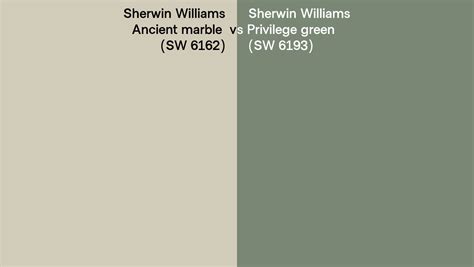 Sherwin Williams Ancient Marble Vs Privilege Green Side By Side Comparison