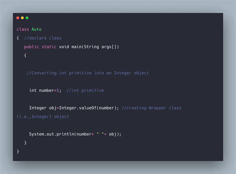 Wrapper Class In Java Example Java Wrapper Classes