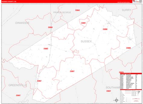 Maps Of Sussex County Virginia