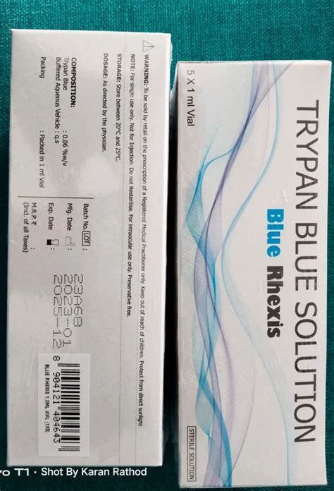 Trypan Blue Ophthalmic Solution 1ml At Rs 35 Piece Trypan Blue In