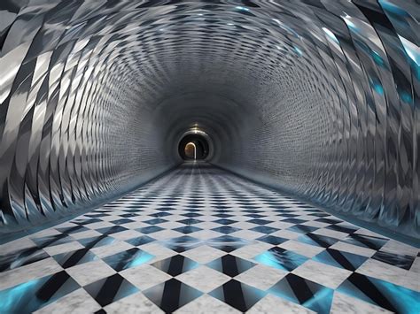 Premium Ai Image Optical Illusion Tunnel