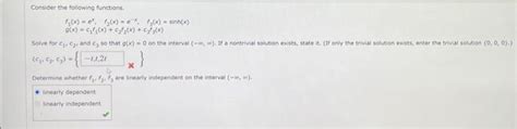 Solved Consider The Following Functions F1xexf2x