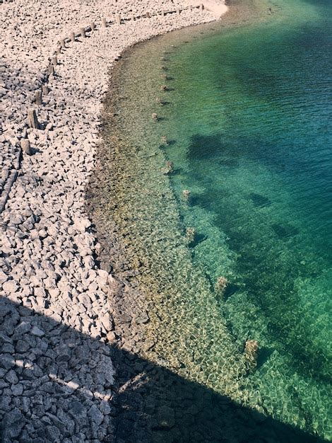 Premium Photo High Angle View Of Beach