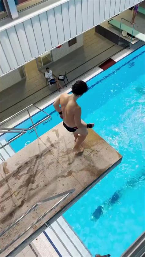 TWINK DIVING IN SPEEDO BULGE ALERT ThisVid Com