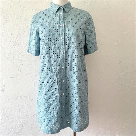 Gap See Thru Eyelet Dress With Slip Gem