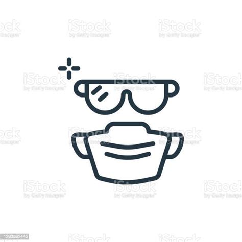 在白色背景上隔離的掩碼向量圖示大綱細線掩碼圖示的網站設計和移動應用程式開發細線蒙版輪廓圖示向量圖示向量圖形及更多2019冠狀病毒病圖片