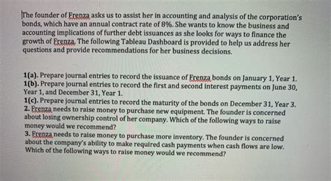 Answered The Founder Of Erenza Asks Us To Assist… Bartleby