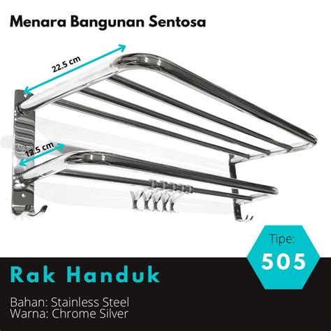 Jual Gantungan Rak Handuk Stainless 505 Rack Hanger Baju Kamar Mandi