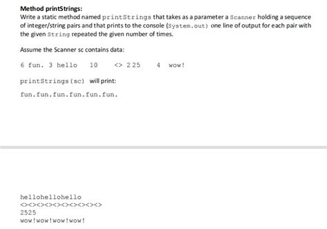 Solved Method PrintStrings Write A Static Method Named Chegg