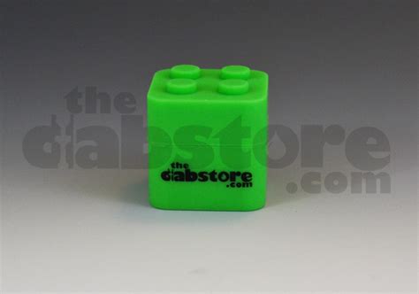 Green Silicone Lego Block Non Stick Container Thedabstore