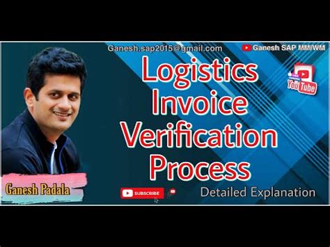 SAP Logistics Invoice Verification Complete Process Video GANESH SAP SCM