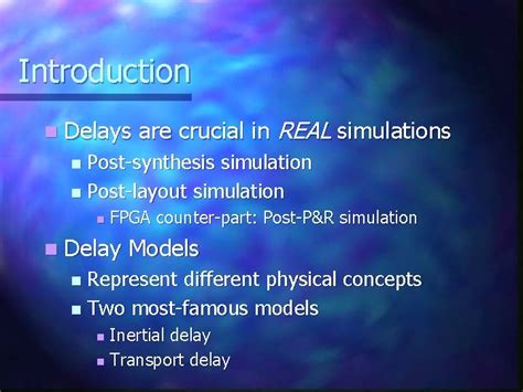 Delays In Verilog Programmable Logic Design
