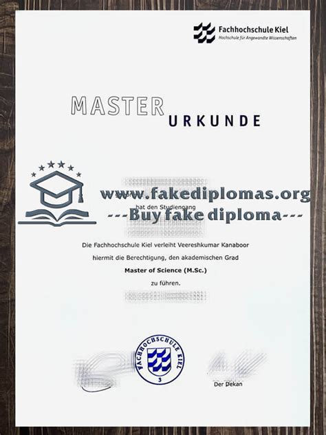 Can I Get To Buy Fachhochschule Kiel Fake Certificate