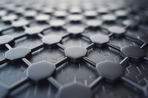 Graphene Molecular Grid Graphene Atomic Structure Concept Hexagonal Geometric Form