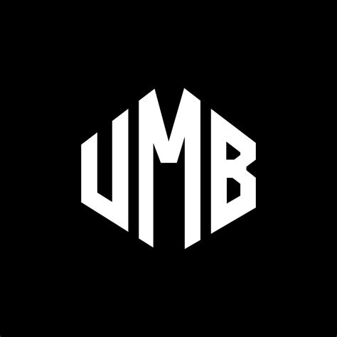 Design De Logotipo De Letra Umb Com Forma De Polígono Umb Polígono E