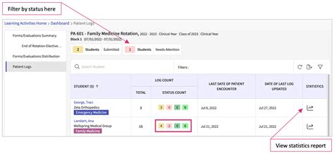 reviewing patient logs and patient log reports exxat
