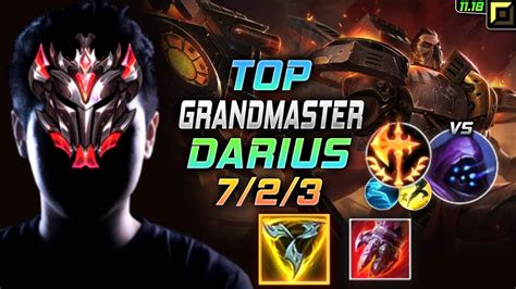 Grandmaster Darius Top Vs Jax 천상계 장인 탑 다리우스 템트리 룬 트포 정복자 ダリウス Дариус